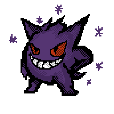 Gengar Pixel Art By Gengar Pixel Art